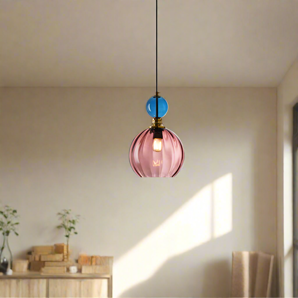 Colorful Glass Pendant Lamp - Colorful Ceiling Lamp for Cozy Vibes ...
